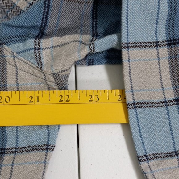 roebuck & co | Shirts | Roebuck Co Blue Plaid Western Flannel Shirt ...